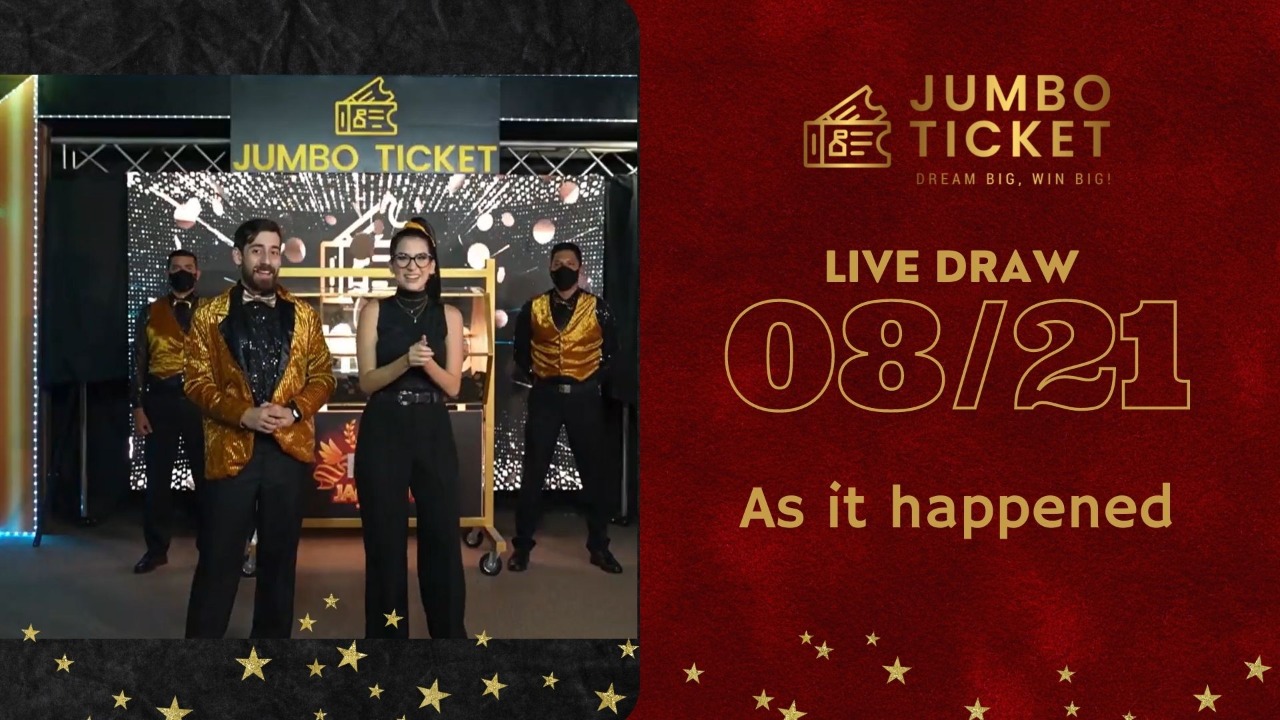 Jumbo Ticket Live Draw as it Happened - August 5th 2021